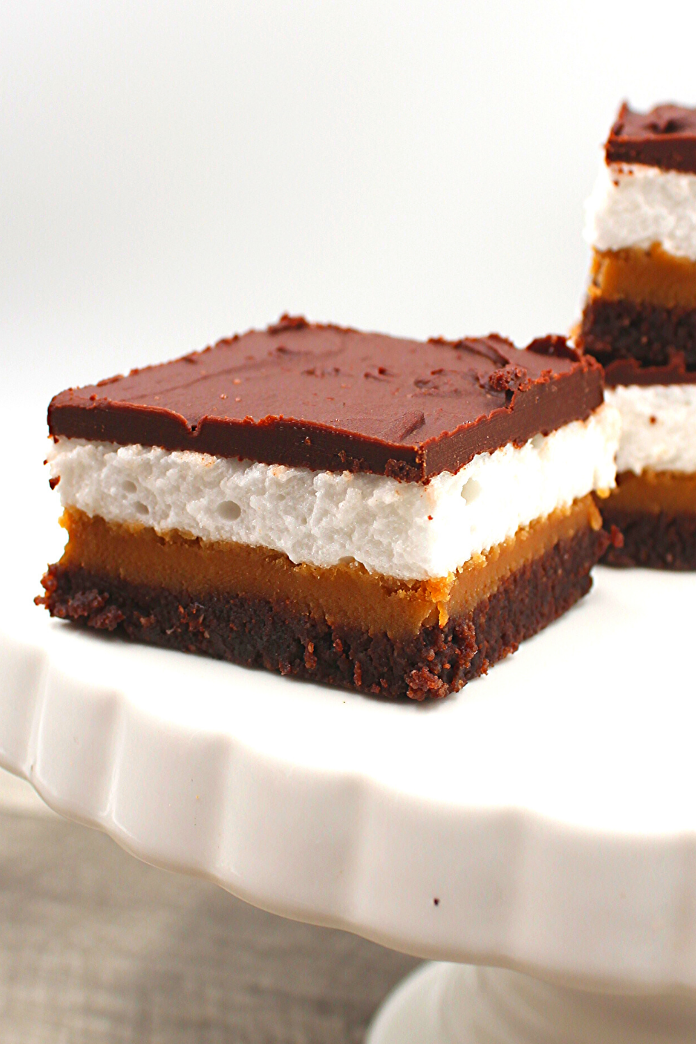 Chocolate Peanut Butter Marshmallow Bars - My Crash Test Life