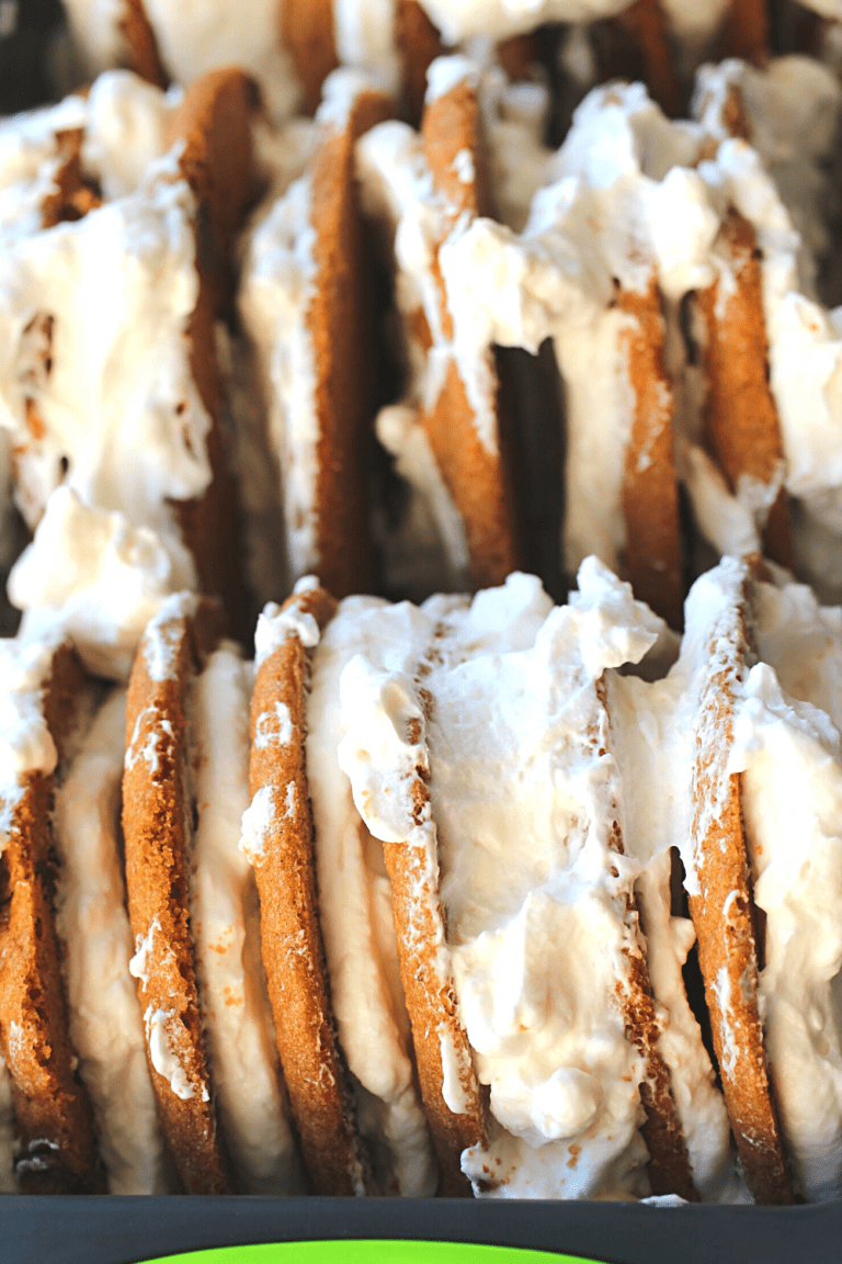 Keto Chocolate Chip Icebox Cake - Easy 5 Ingredients Recipe