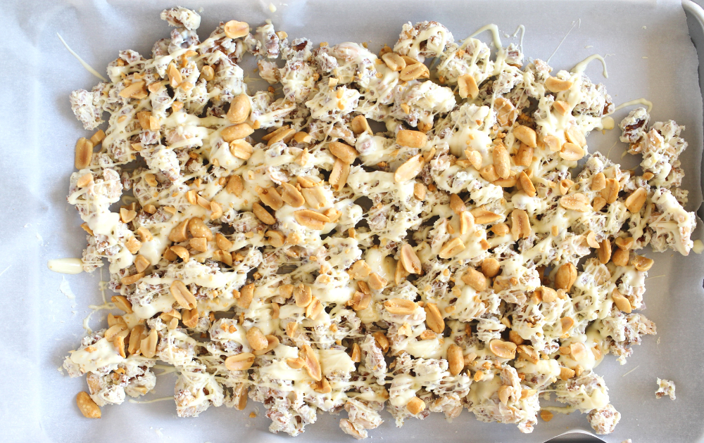 3-Ingredient Keto Clodhoppers -White Chocolate Muddy Buddies