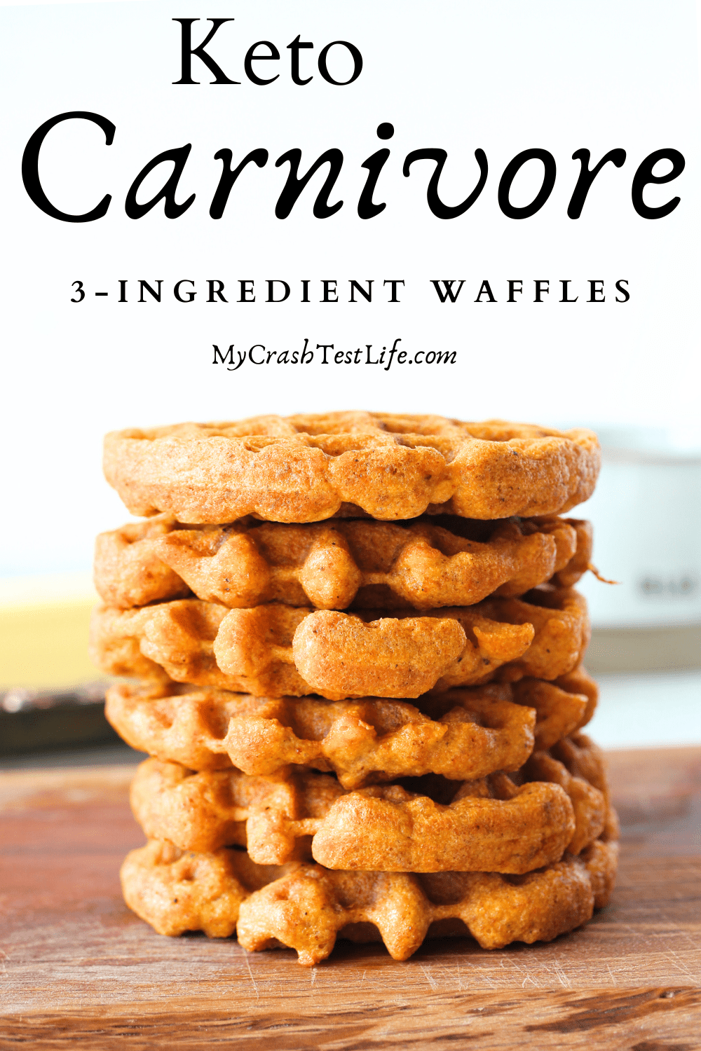 2-Ingredient Keto Carnivore Mini Waffles - Dairy-free