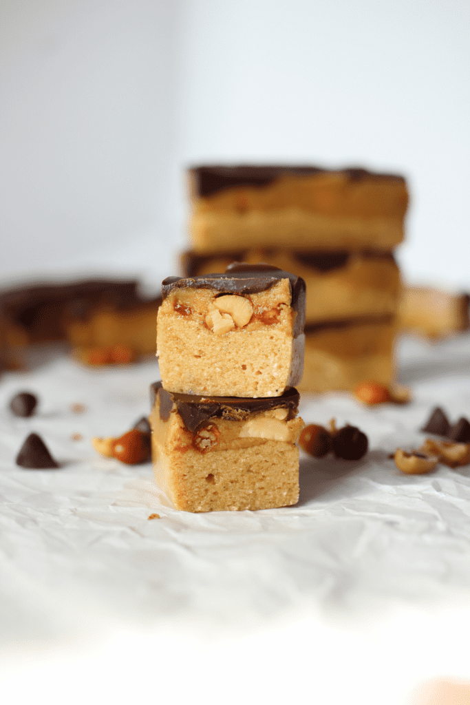 Easy Copycat Keto Snickers Protein Bars - Only 6 Ingredients