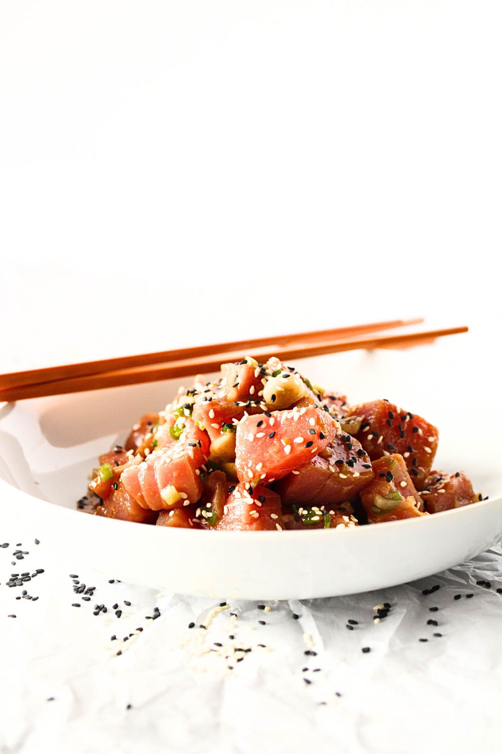 High Protein Soy Ginger Poke Bowl - Healthy, Low Carb, Keto